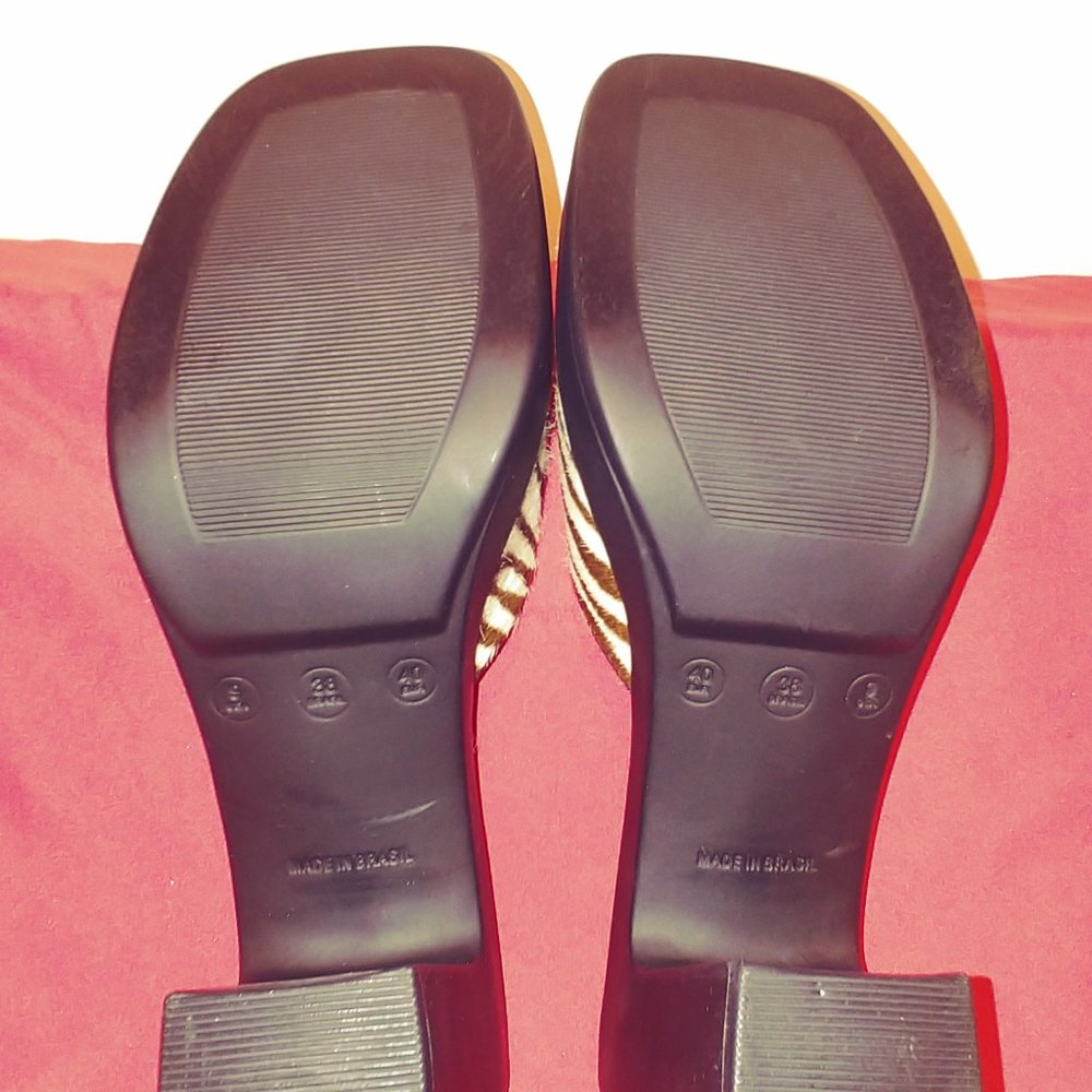 Vintage Candies Zebra Print Slides - Never Worn - Gem